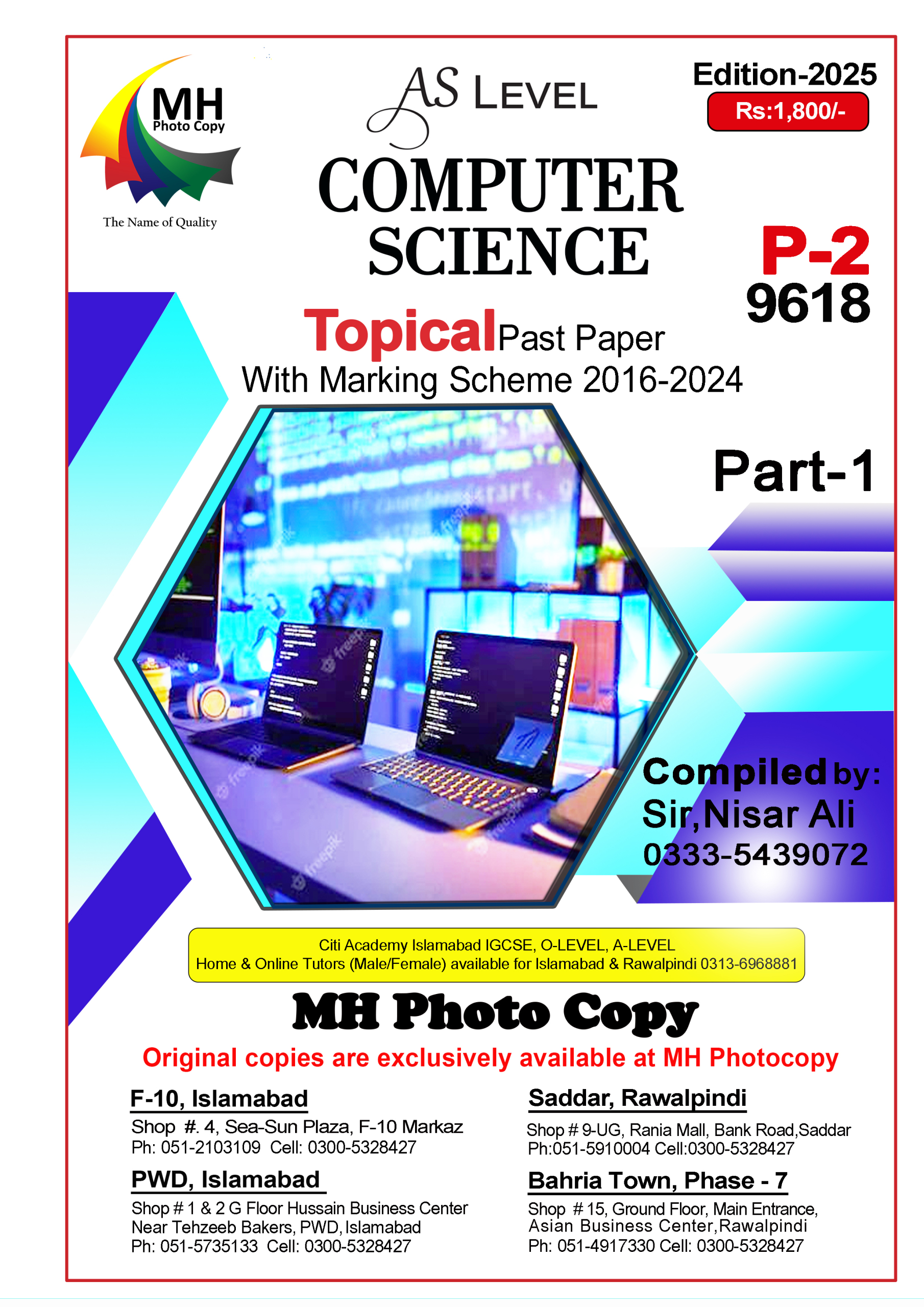 9618-Computer Science Paper 2 (Part 1- Part 2) – MH Photo Copy