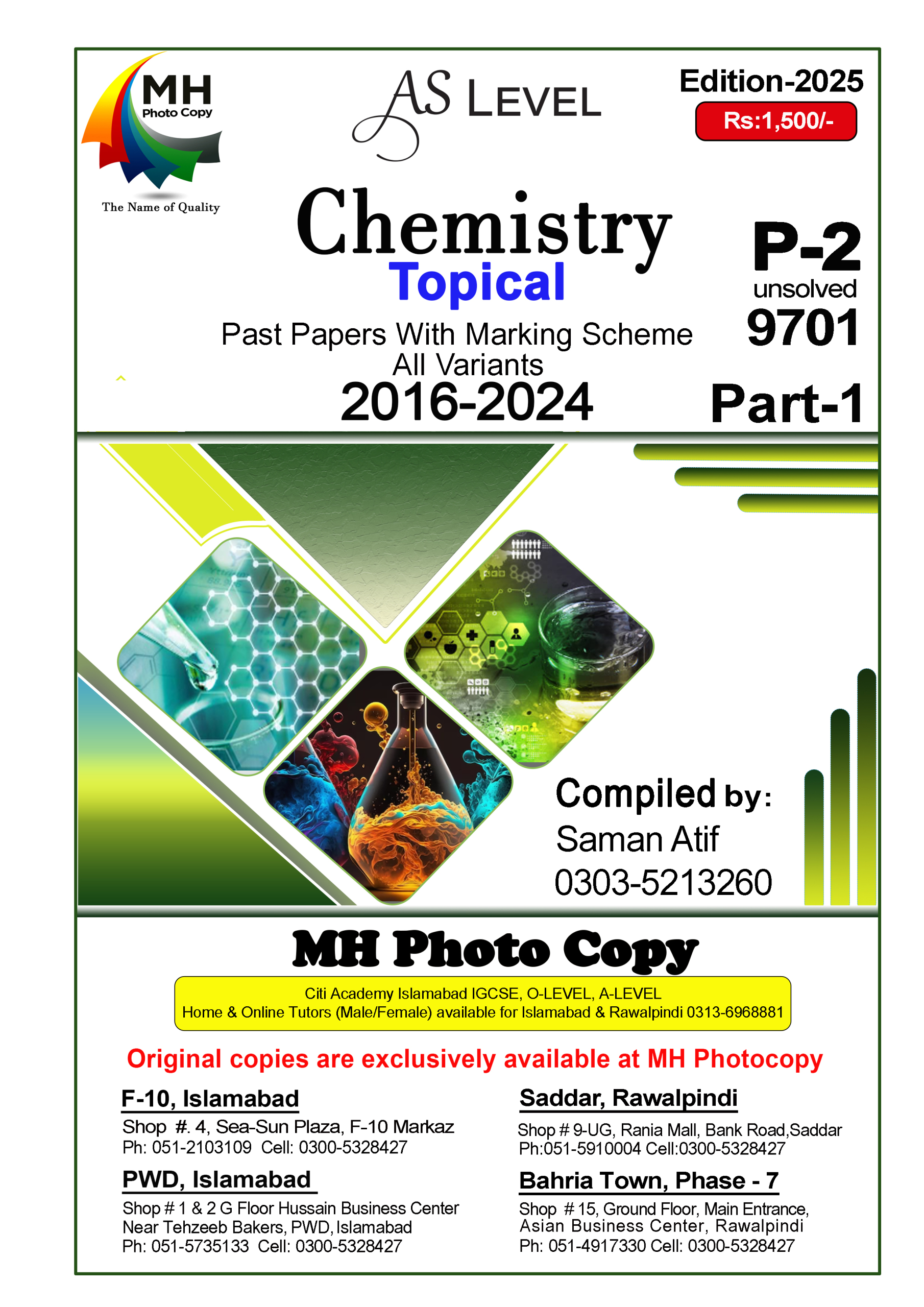 9701-Chemistry Paper 2 (Part 1- Part 2) – MH Photo Copy
