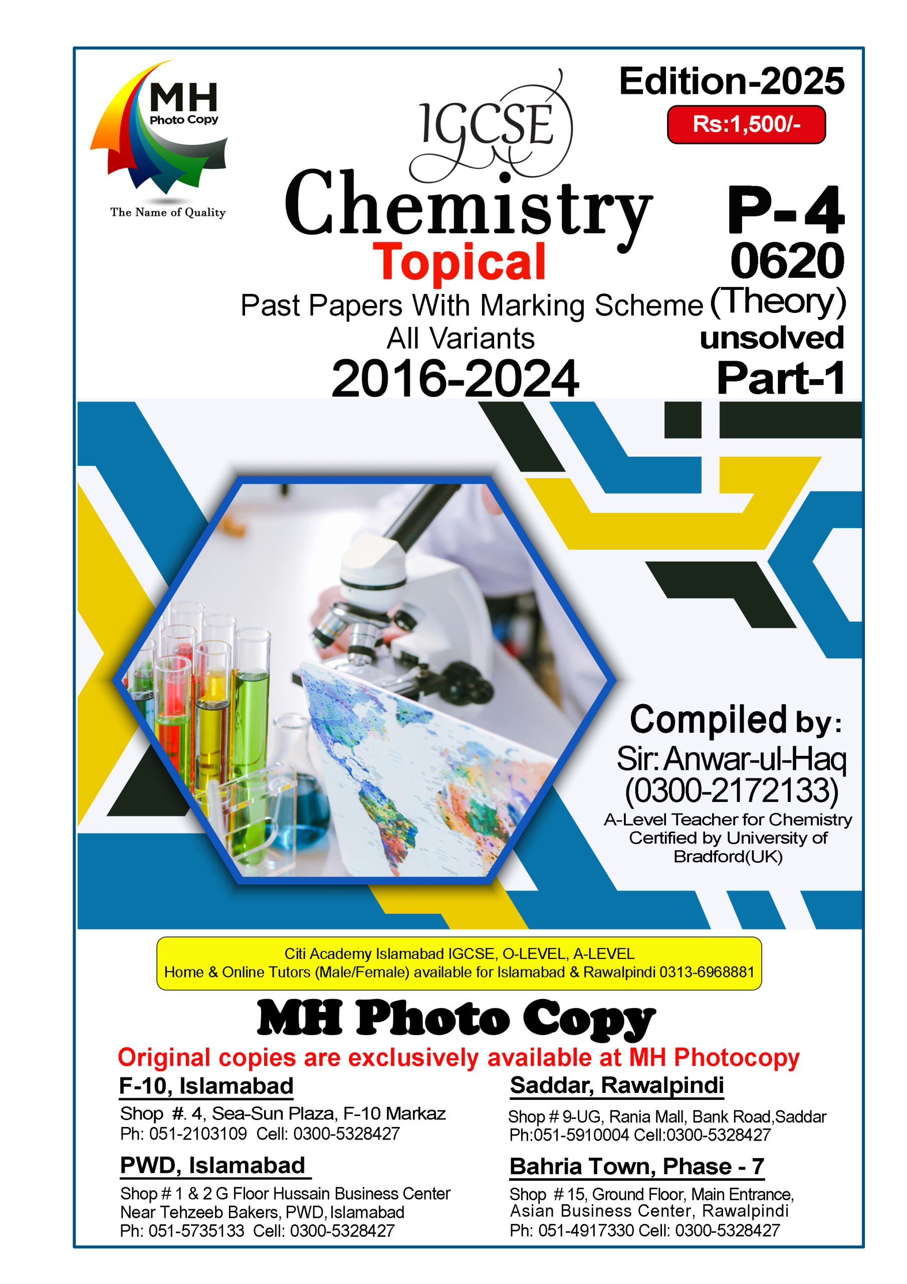 0620- Chemistry (Theory) Paper 4 (Part 1- Part 2) – MH Photo Copy